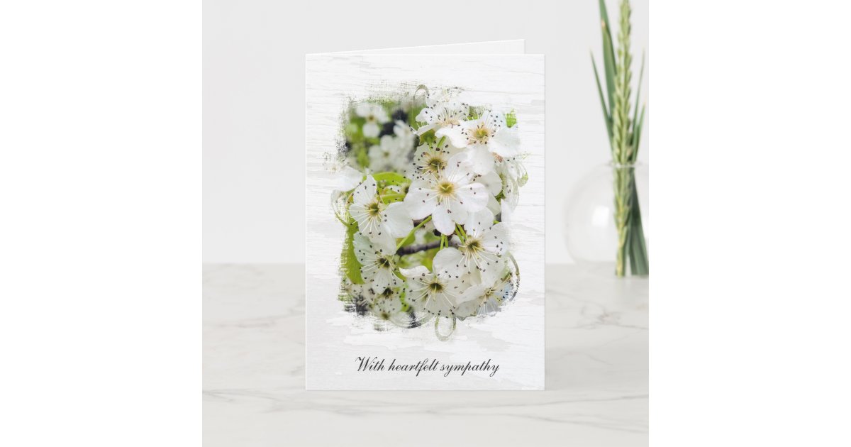 Spring Crabapple Blossoms Sympathy Card | Zazzle