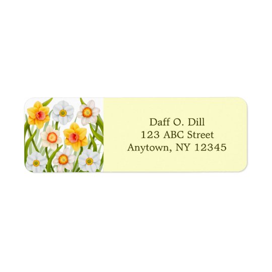 Spring Daffodil Garden Customizable Label | Zazzle.com