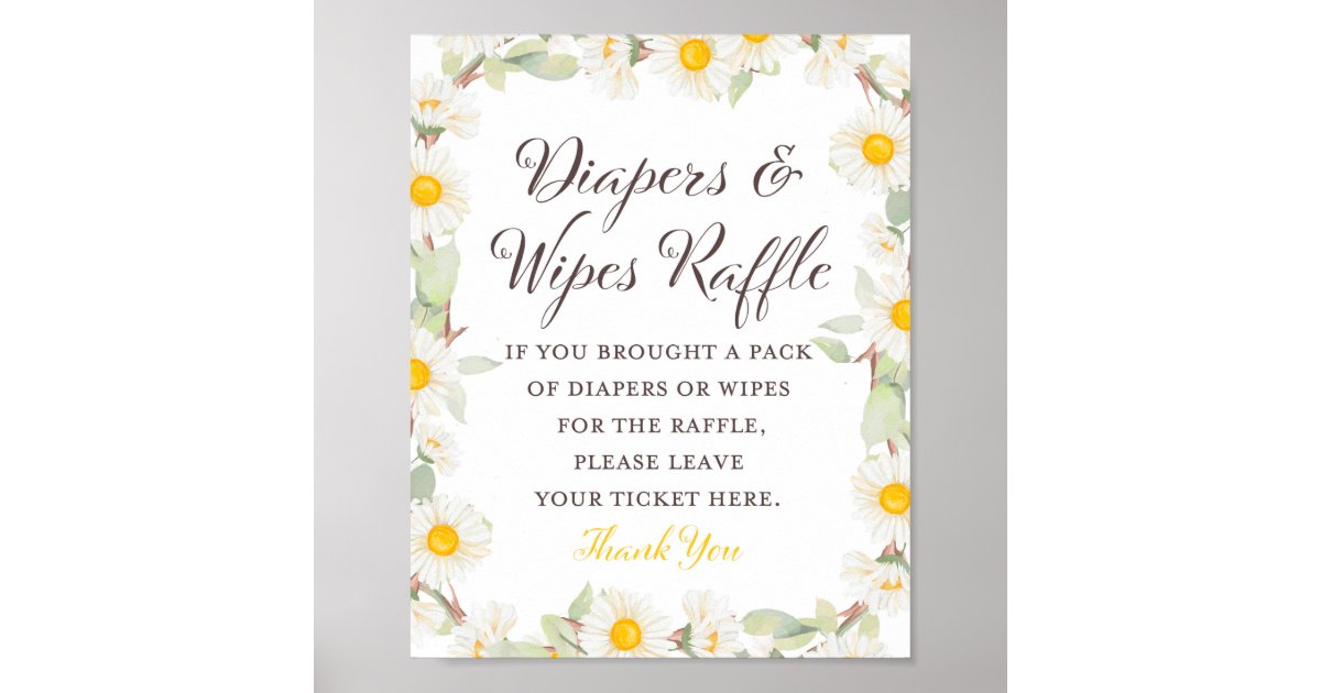 Spring Daisy Themed Baby Shower Sign | Zazzle