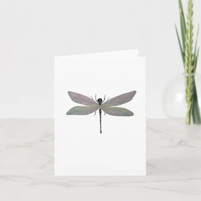 Spring Dragonfly Note Card | Zazzle