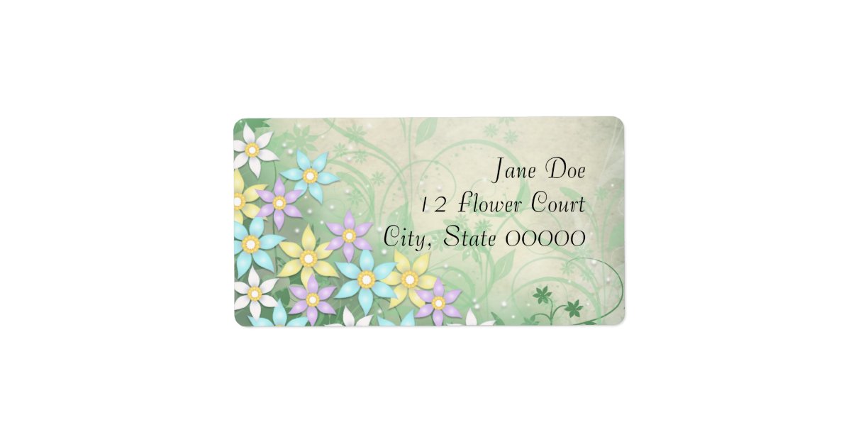 Spring Dream Floral Flower Address Labels | Zazzle