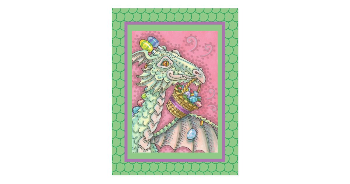 SPRING EASTER DRAGON EGG DROP, FANTASY POSTCARD | Zazzle.com
