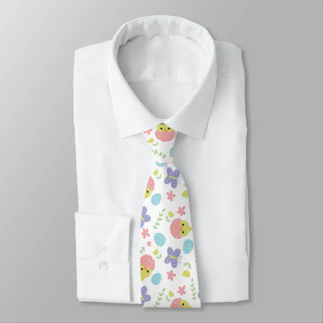 Spring Easter Pastel Colorful Kawaii Cute Peeps Neck Tie | Zazzle