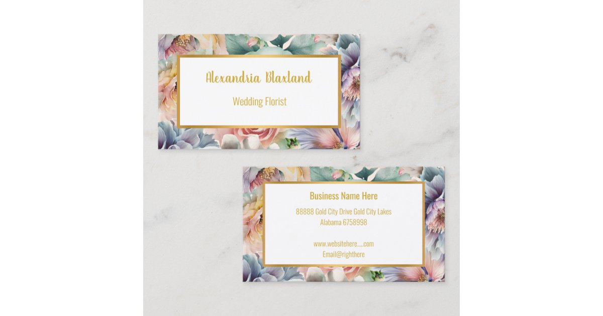 SPRING EDIT FLORAL BUSINESS CARD | Zazzle
