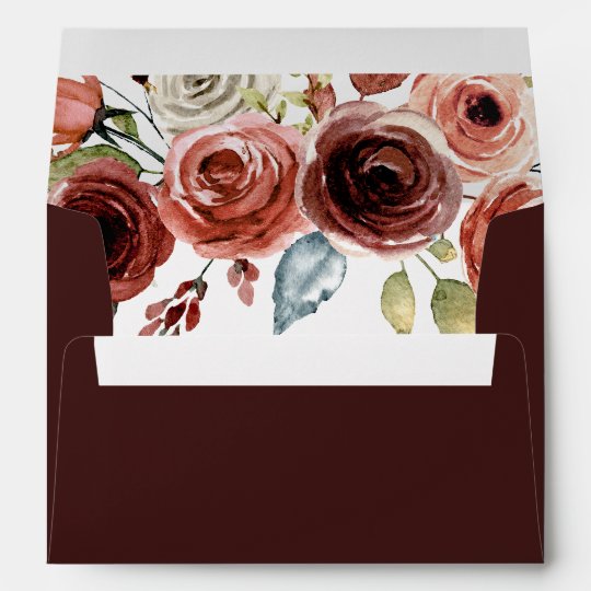 Spring Elegant Floral Wedding Invitation Envelope | Zazzle.com