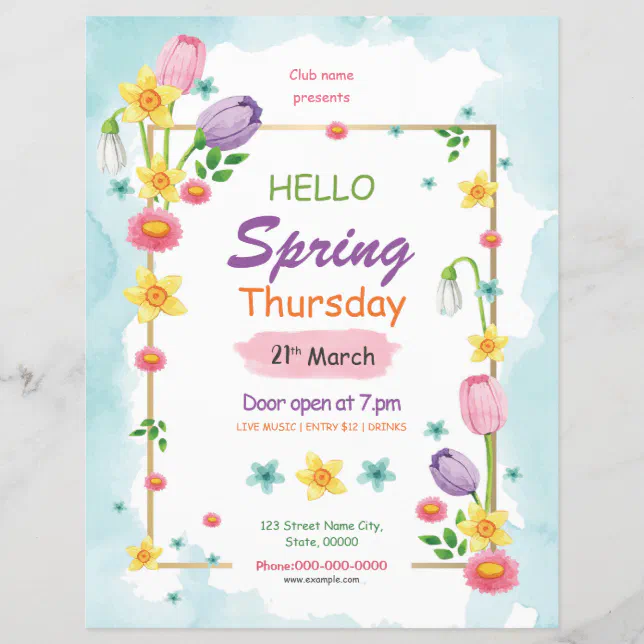 Spring Festival Flyer Template | Zazzle