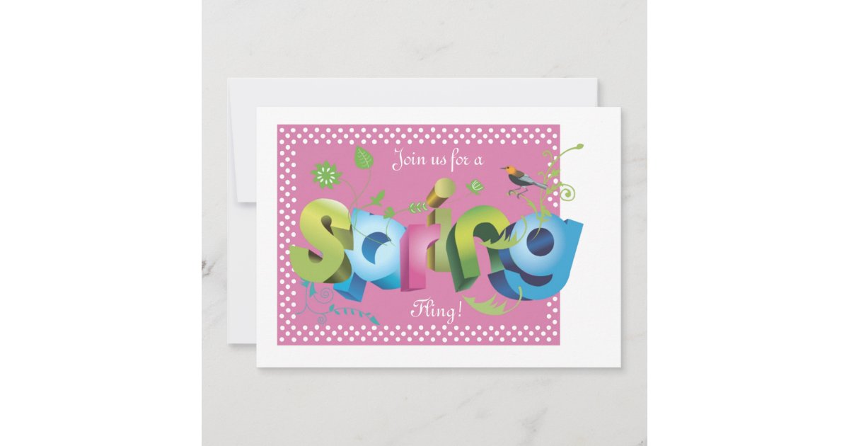 Spring Fling Invitation | Zazzle