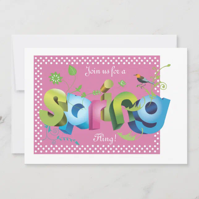 Spring Fling Invitation | Zazzle