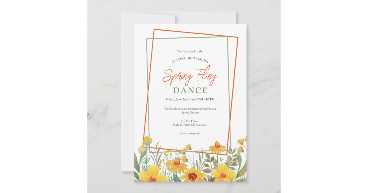 Spring Fling Invitation | Zazzle