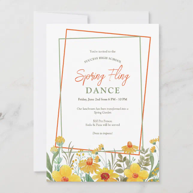 Spring Fling Invitation | Zazzle