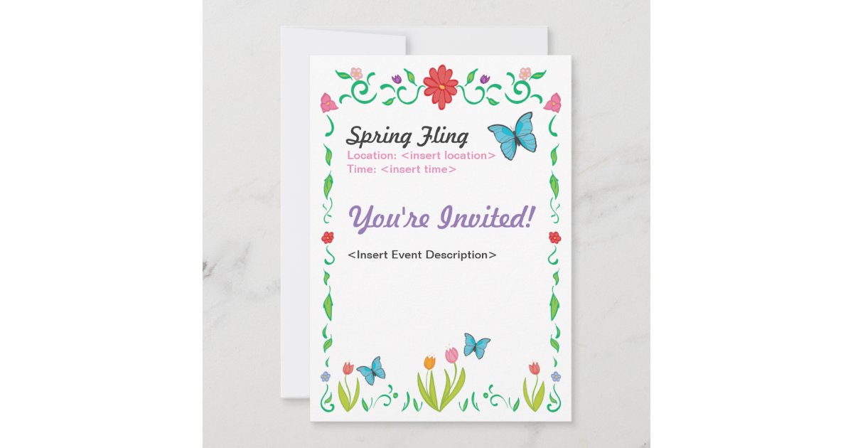 Spring Fling Invite | Zazzle