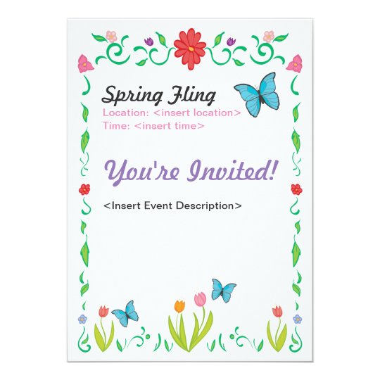 Spring Fling Invite | Zazzle.com