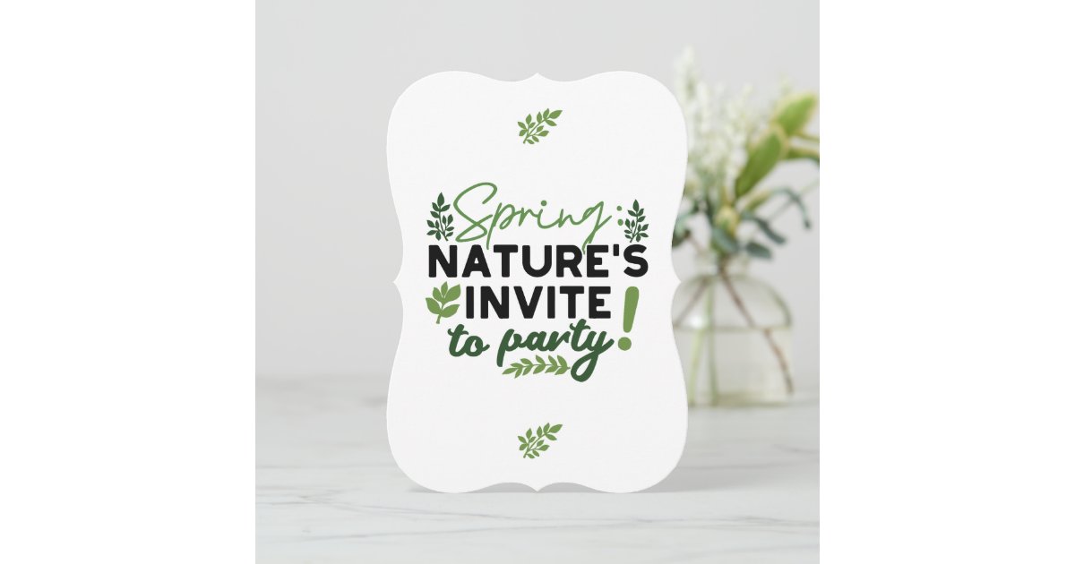 Spring Fling Party - Nature's Celebration Call Invitation | Zazzle