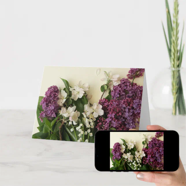 Spring Floral Arrangement Greeting Card | Zazzle