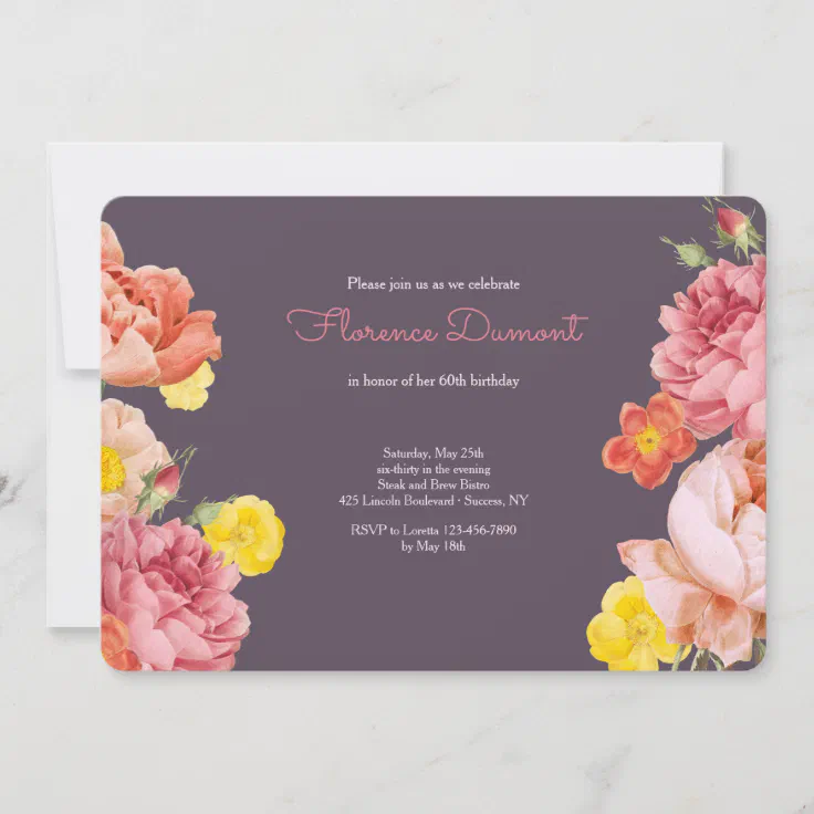 Spring Floral Birthday Party Invitation | Zazzle