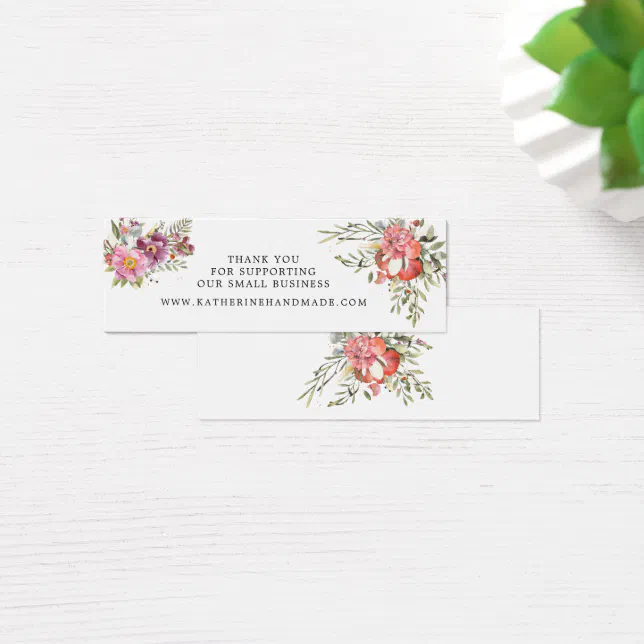 Spring floral Small Business Thank You Card | Zazzle