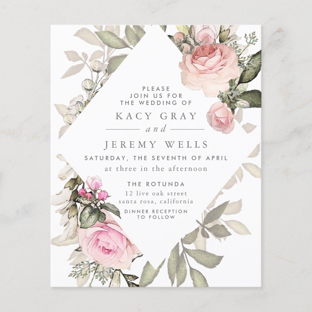 Spring Floral Wedding Invitation | Zazzle