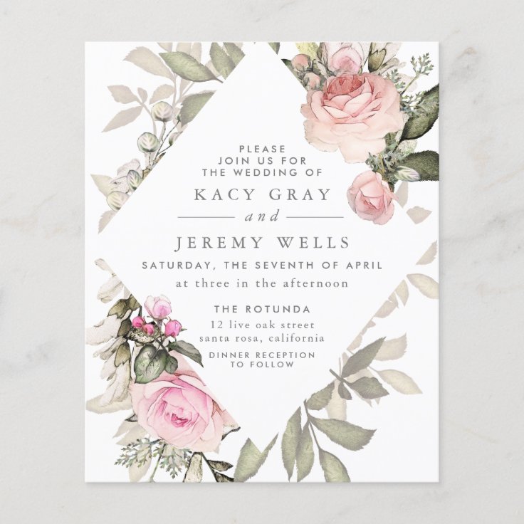 Spring Floral Wedding Invitation | Zazzle