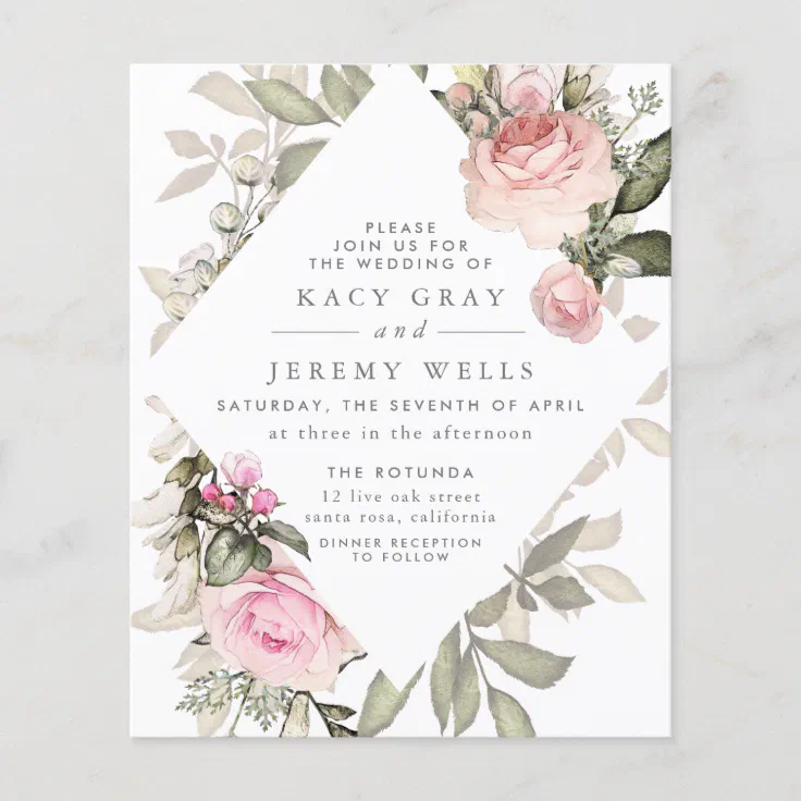Spring Floral Wedding Invitation | Zazzle