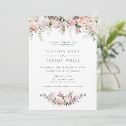 Spring Floral Wedding Invitation | Zazzle