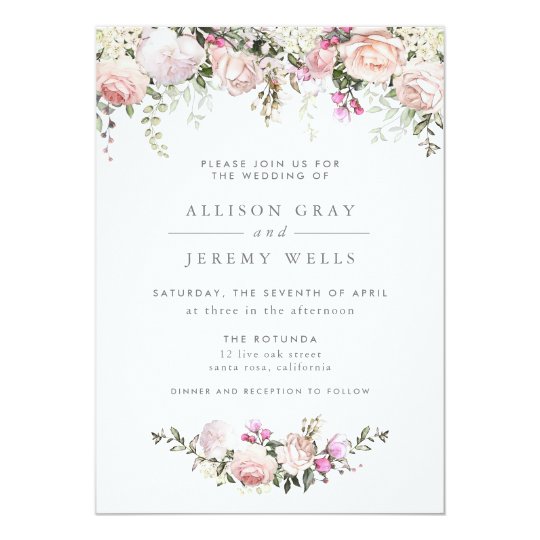 Spring Floral Wedding Invitation | Zazzle.com