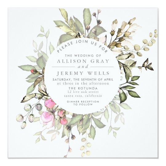 Spring Floral Wedding Invitation | Zazzle.com