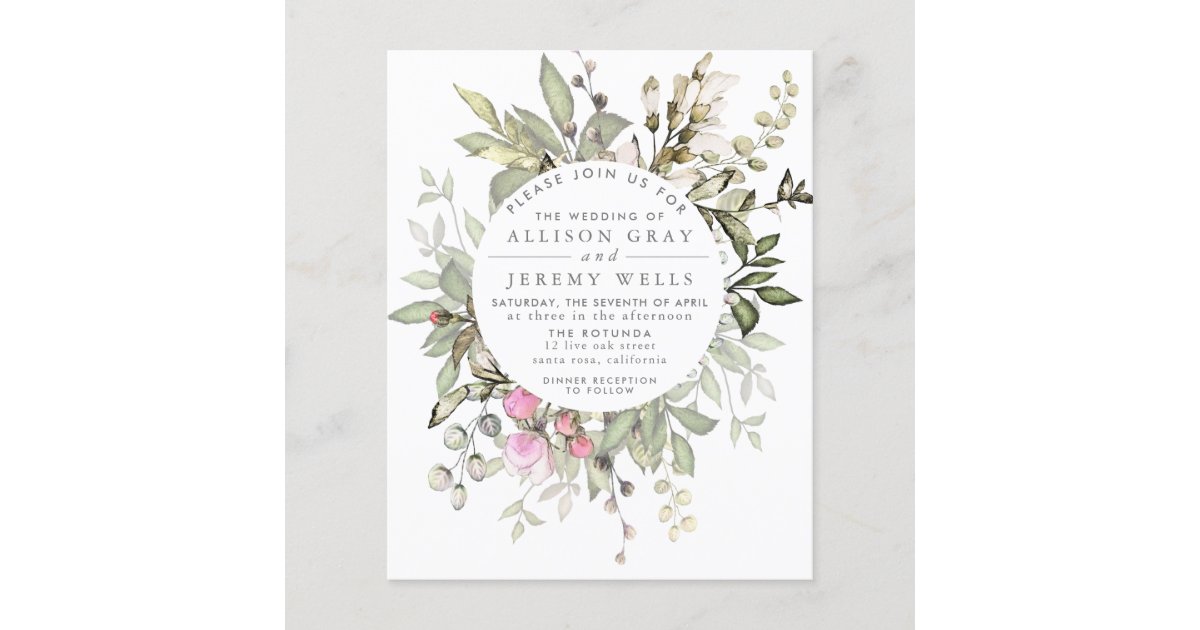 Spring Floral Wedding Invitation Flyer | Zazzle