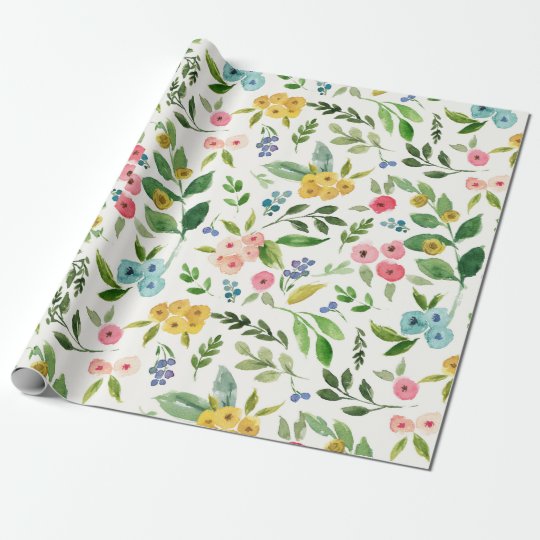Spring Floral Wrapping Paper | Zazzle.com