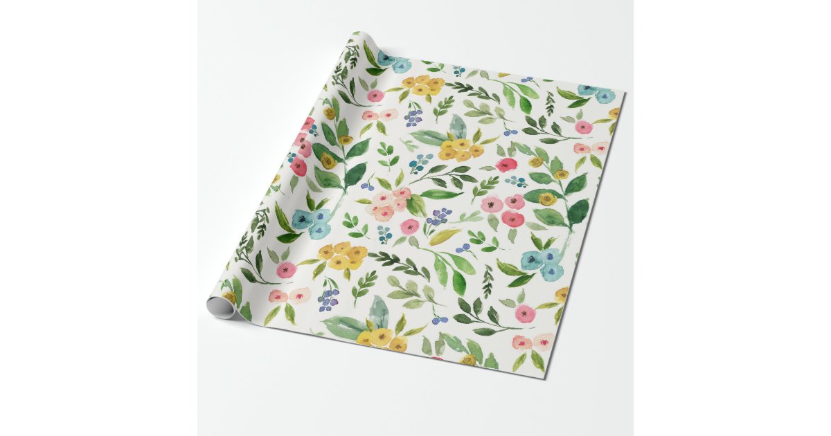 Spring Floral Wrapping Paper | Zazzle