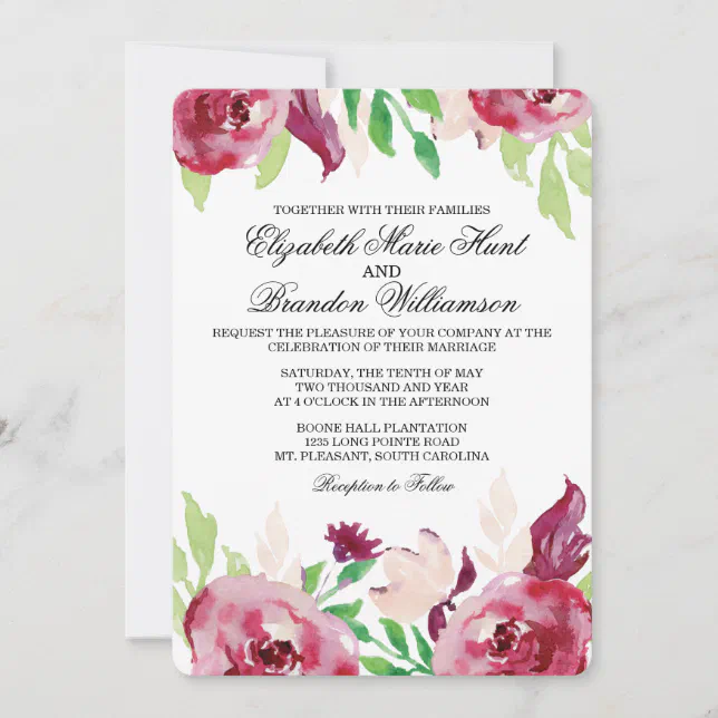 Spring Florals | Invitation | Zazzle