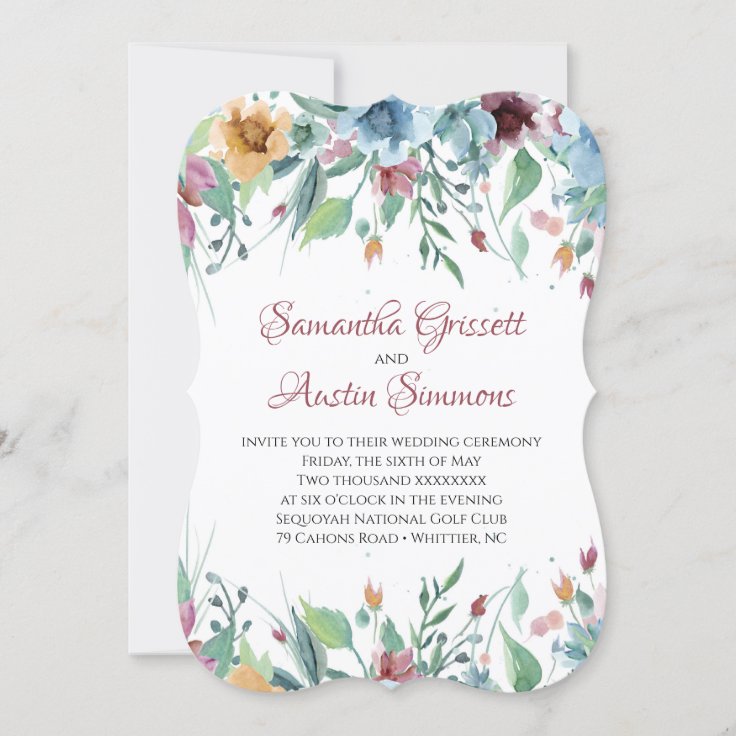 Spring Florals Wedding Invitation | Zazzle