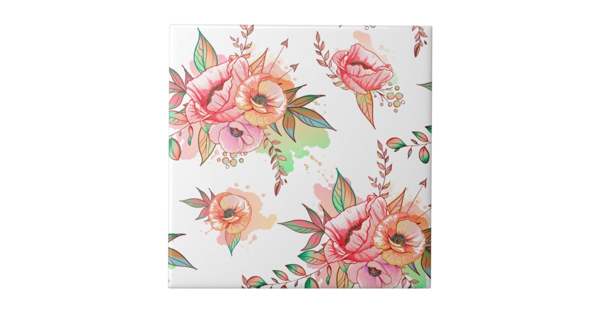spring Flower Ceramic Tile | Zazzle