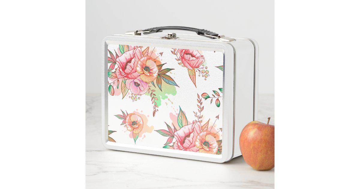 spring Flower Metal Lunch Box | Zazzle