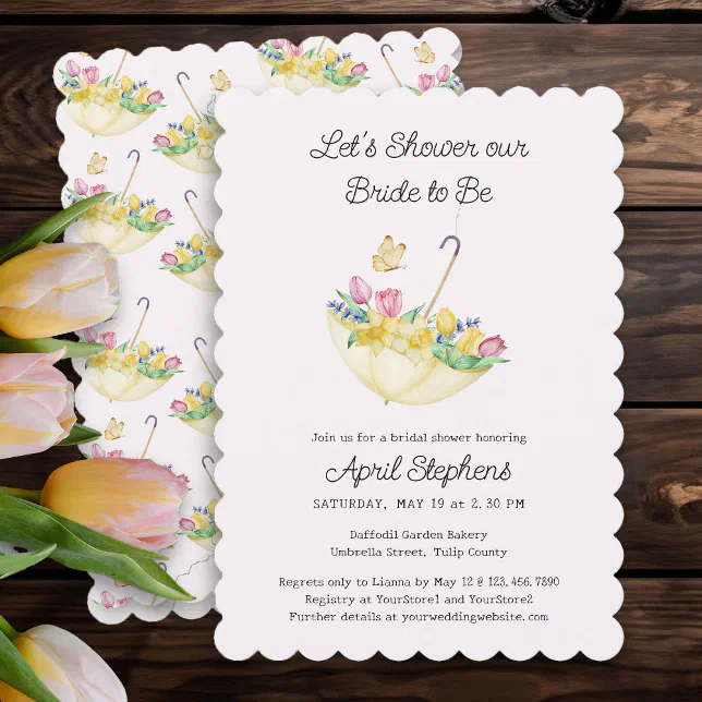 Spring Flower Shower the Bride-to-Be Bridal Shower Invitation | Zazzle
