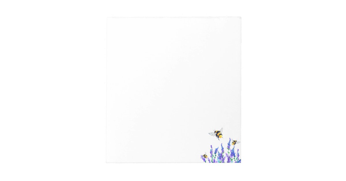 Spring Flowers and Bees Flying Notepad | Zazzle