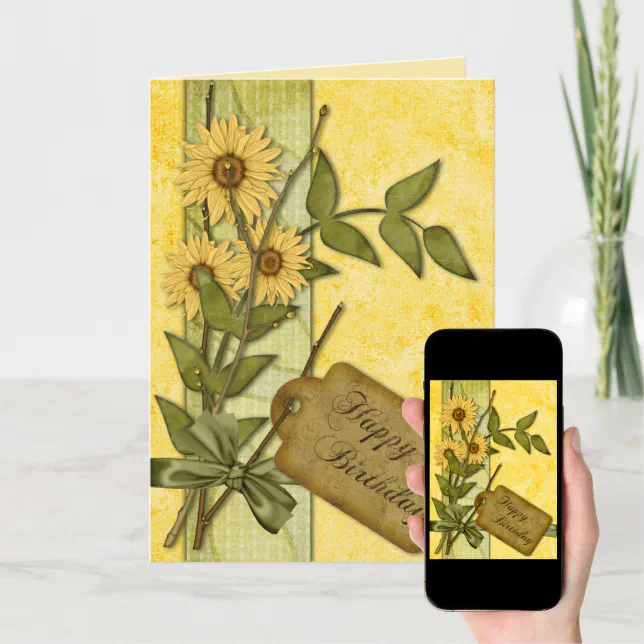 Spring Flowers Birthday Card | Zazzle