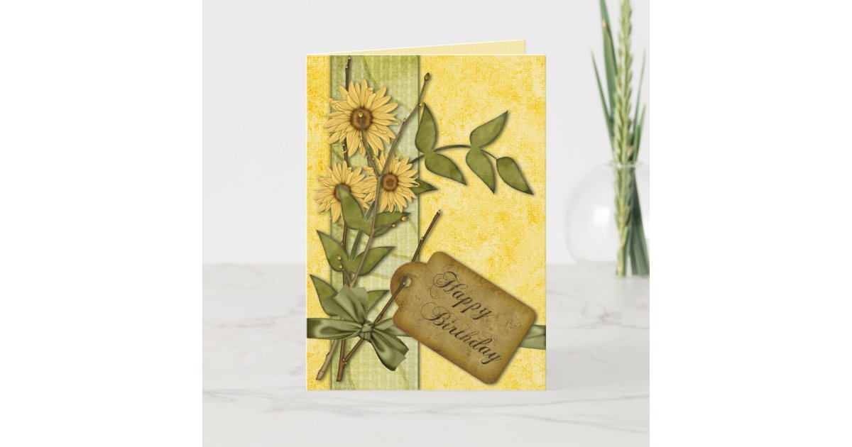 Spring Flowers Birthday Card | Zazzle