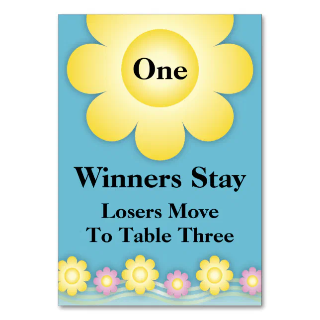 Spring Flowers Bunco Table Card #1 | Zazzle