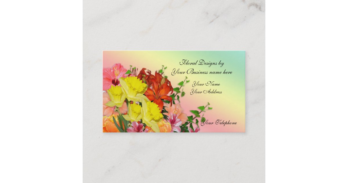 Spring flowers Floral designer Business card | Zazzle