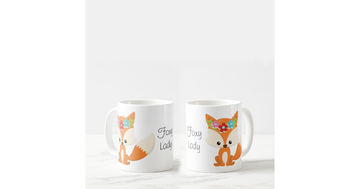 Spring Flowers Fox Foxy Lady Coffee Mug | Zazzle