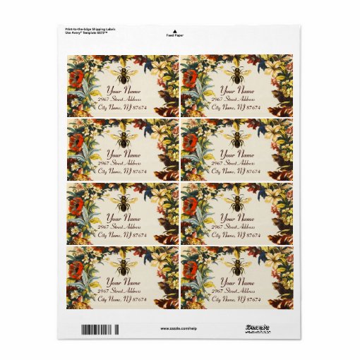 SPRING FLOWERS HONEY BEE ,BEEKEEPER LABEL | Zazzle