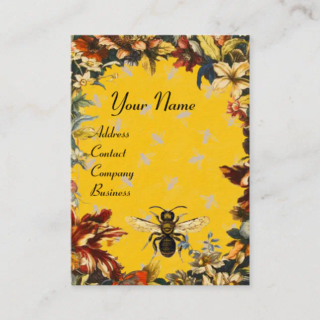 SPRING FLOWERS HONEY BEE ,BEEKEEPING,BEEKEEPER BUSINESS CARD | Zazzle