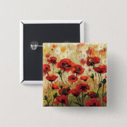 Spring Flowers in a Garden Pinback Button | Zazzle