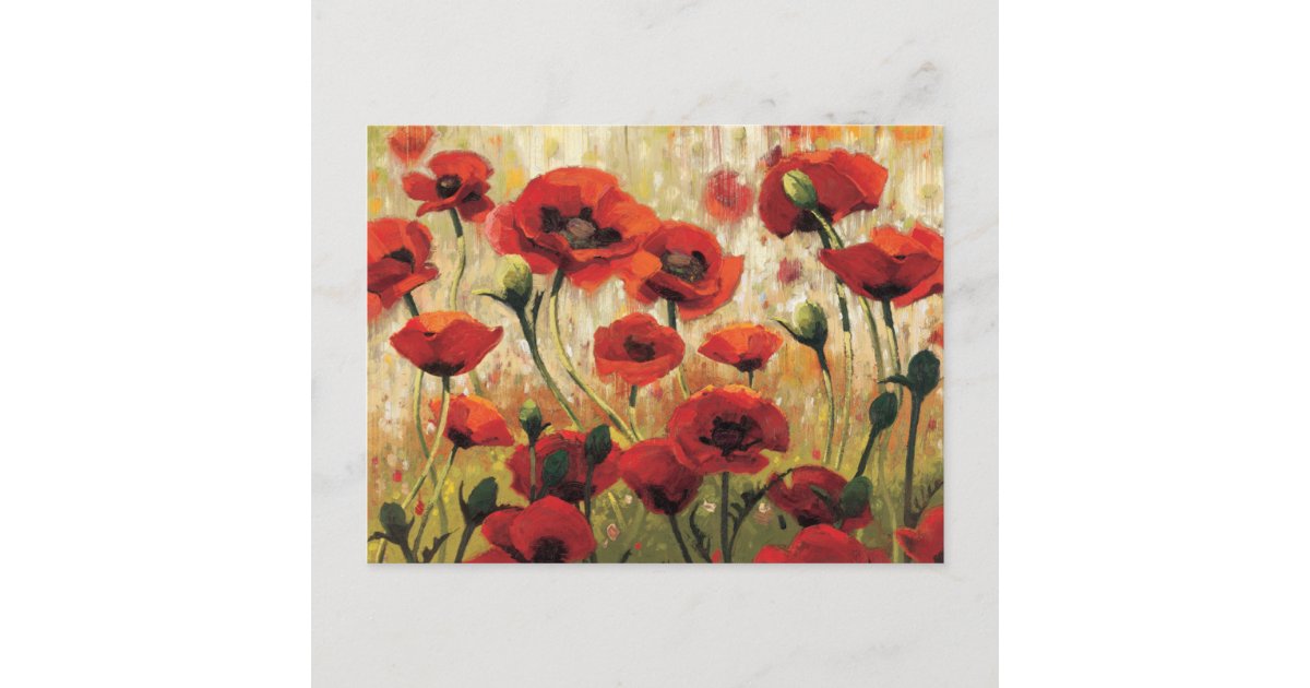 Spring Flowers in a Garden Postcard | Zazzle