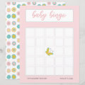 Spring Flowers Pink Butterfly Baby Shower Bingo | Zazzle