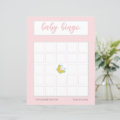 Spring Flowers Pink Butterfly Baby Shower Bingo | Zazzle