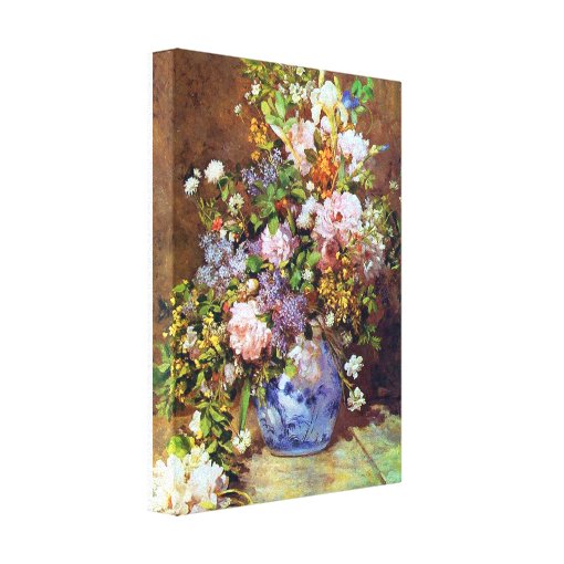 Spring Flowers Renoir Fine Art Canvas Print | Zazzle