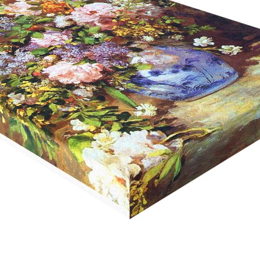 Spring Flowers Renoir Fine Art Canvas Print | Zazzle