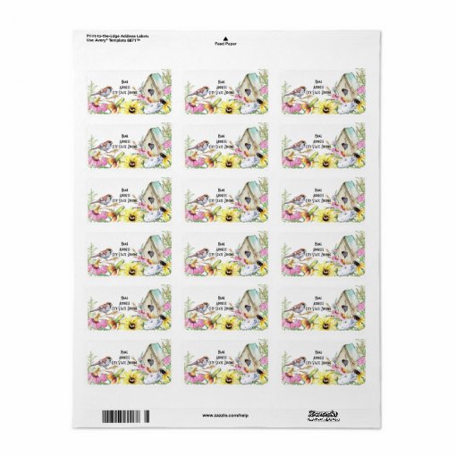 Spring Flowers Return Address Label | Zazzle