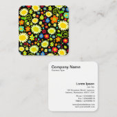Spring Flowers Square Business Card | Zazzle